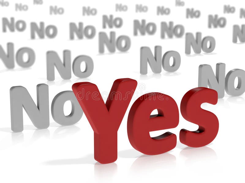 A big yes stock illustration. Illustration of success - 36812023