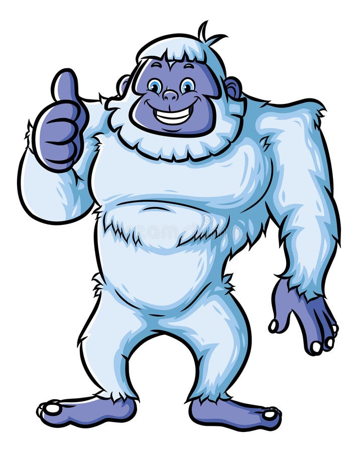 The Big Yeti is Giving a Thumb Up and Smiling Stock Vector ...