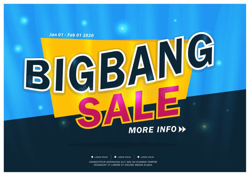 Bigbang sale banner stock vector. Illustration of notice - 66598006