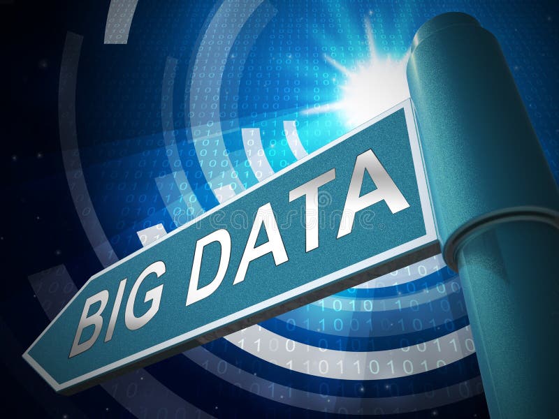 Bigdata Flow Stream of Big Data 2d Illustration Stock Illustration ...