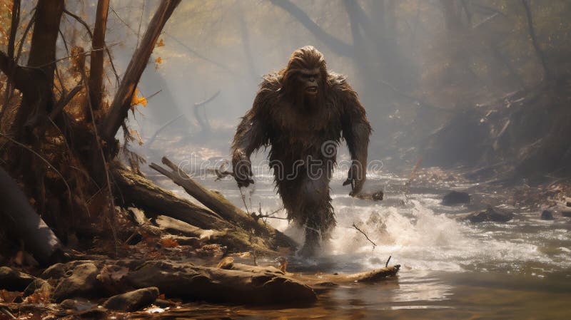 Bigfoot, Also Known As Sasquatch Stock Illustration - Illustration of ...