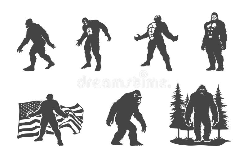 Bigfoot Clipart, Bigfoot Illustration, Bigfoot Silhouette, Bigfoot ...