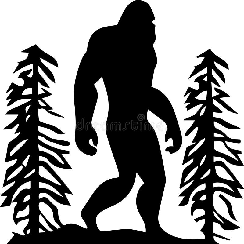 Bigfoot Logo Monochrome Design Style Stock Vector - Illustration of ...