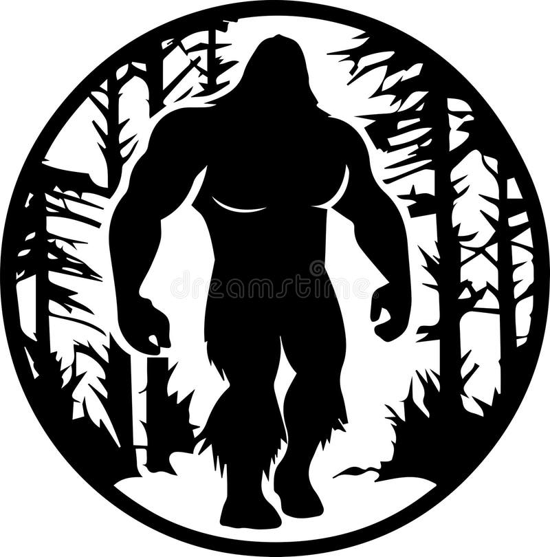 Bigfoot Logo Monochrome Design Style Stock Vector - Illustration of ...