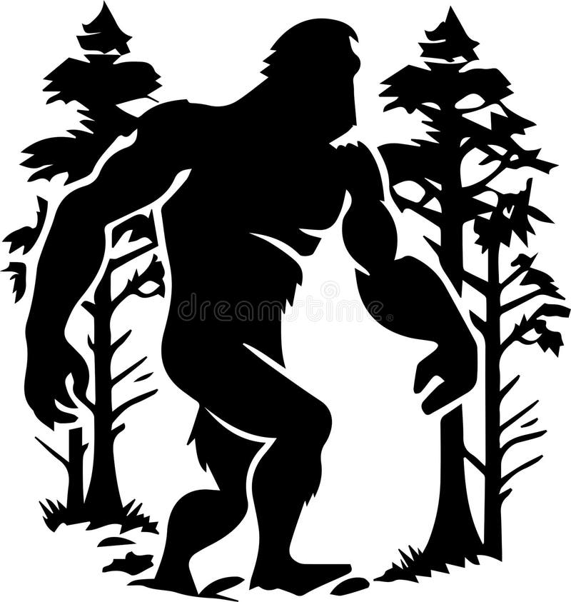 Bigfoot Logo Monochrome Design Style Stock Vector - Illustration of ...