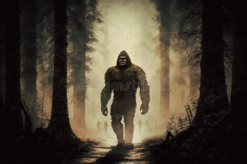 Bigfoot or Sasquatch in the Forest Mysterious Furry Creature, Created ... Bigfoot or Sasquatch in the Forest Mysterious Furry Creature, Created ...