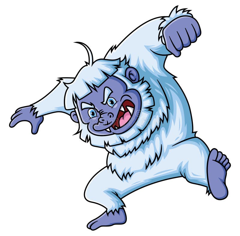 The Bigfoot Very Angry and Jumping Stock Vector - Illustration of beast ...