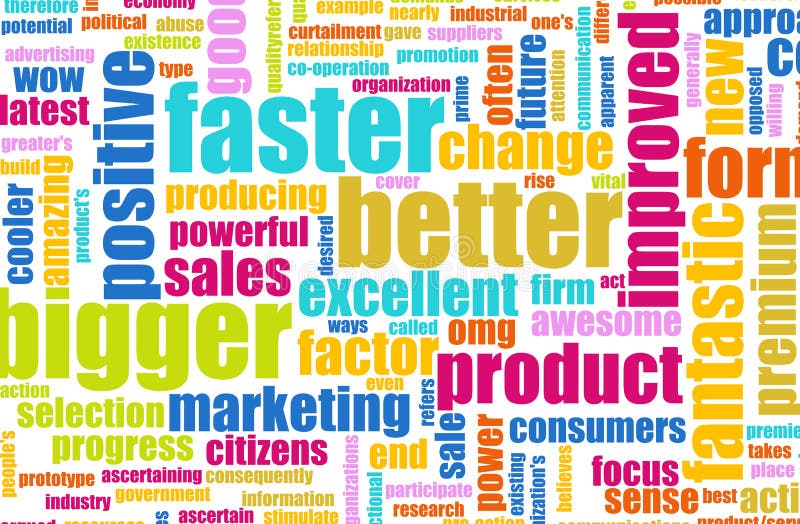 Bigger Better and Faster stock illustration. Illustration of improving ...