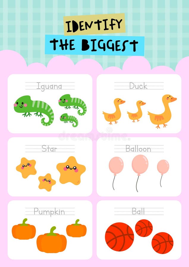 Fun Worksheet for Kids To Identify the Biggest and Smallest Objects ...