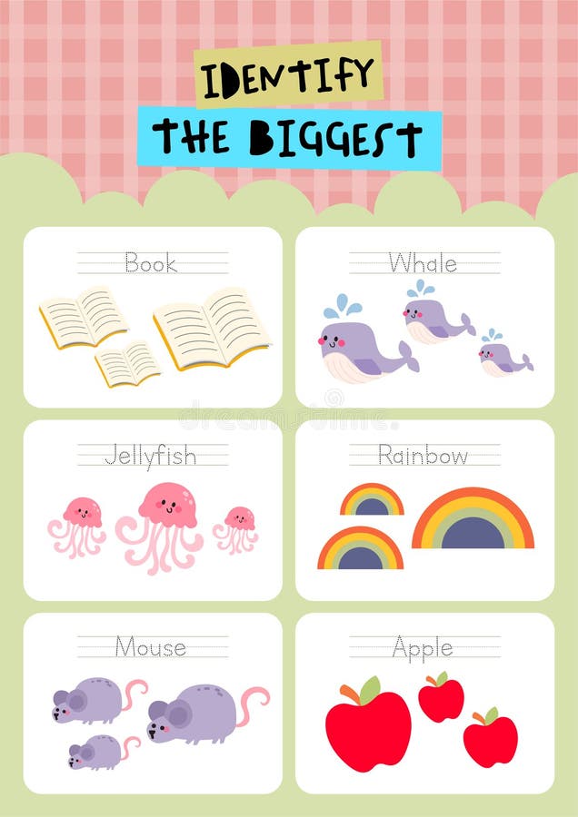Fun Worksheet for Kids To Identify the Biggest and Smallest Objects ...