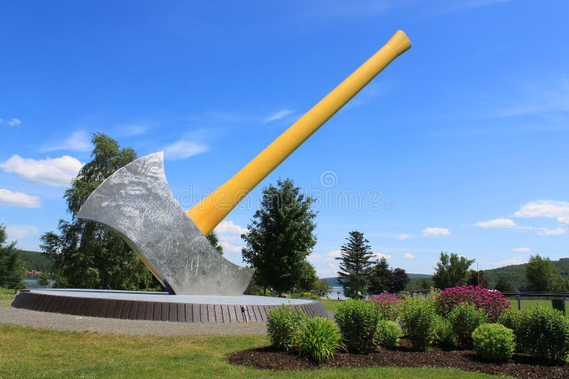 The Biggest Axe in the World Stock Photo - Image of huge, canadian ...