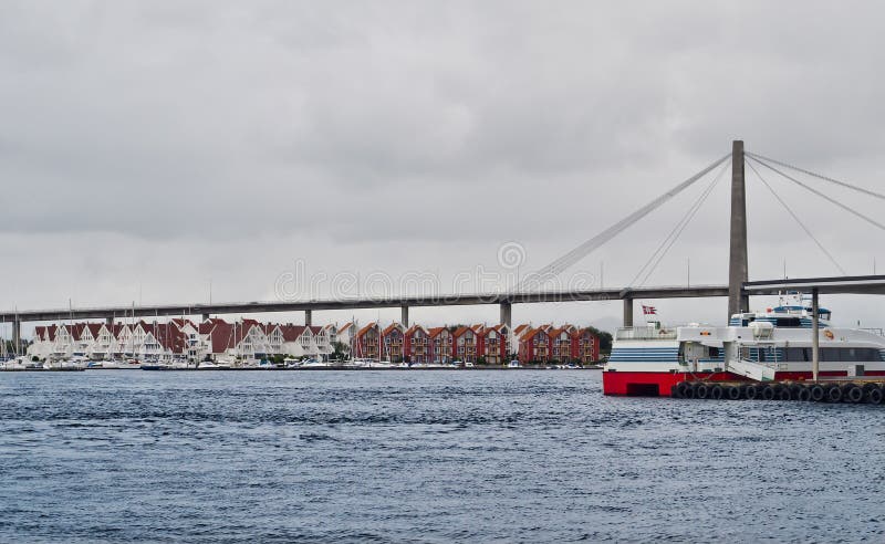 The Biggest Bridge in Stavanger, Norway Stock Image - Image of fjord ...