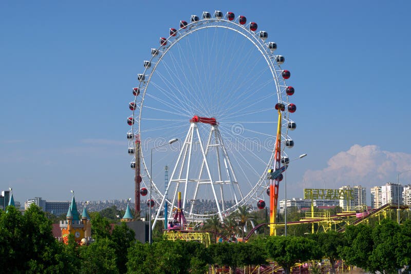 The Biggest Ferris Wheel in Turkey Stock Image - Image of second ...