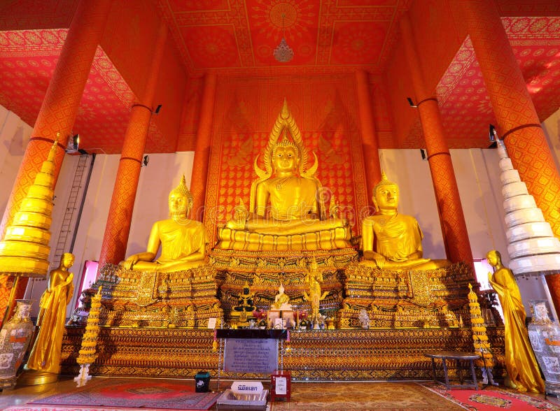 The Biggest Golden Buddha with His Saint in Samuth Stock Image - Image ...