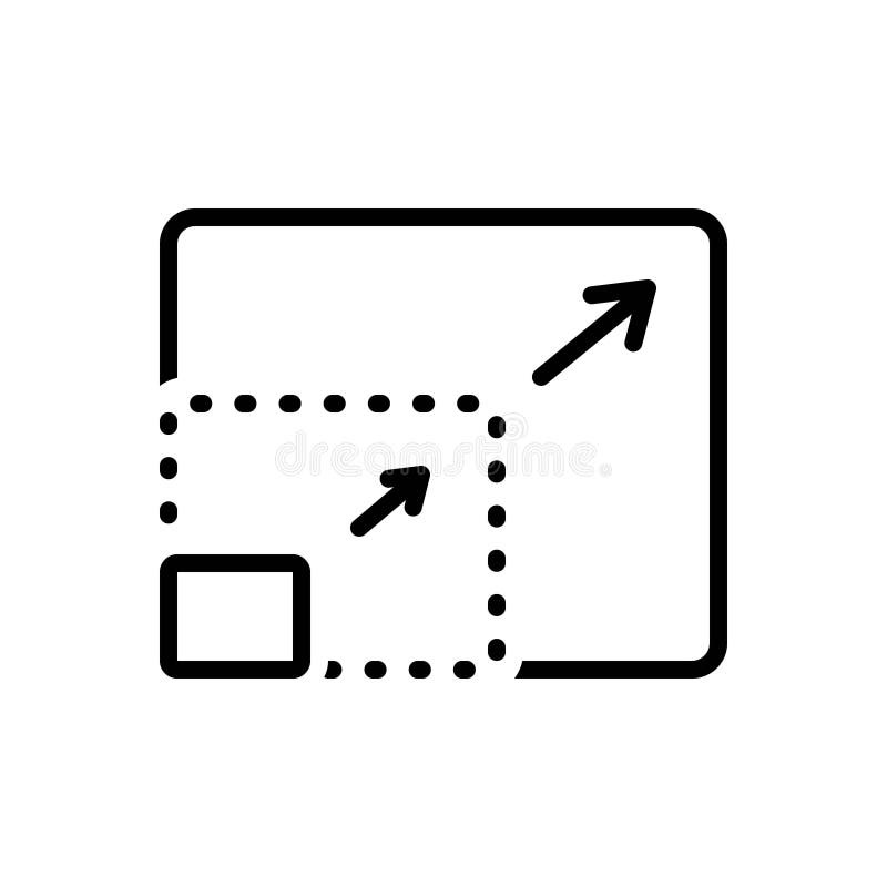 Black Line Icon for Biggest, Maximum and Greatest Stock Vector ...