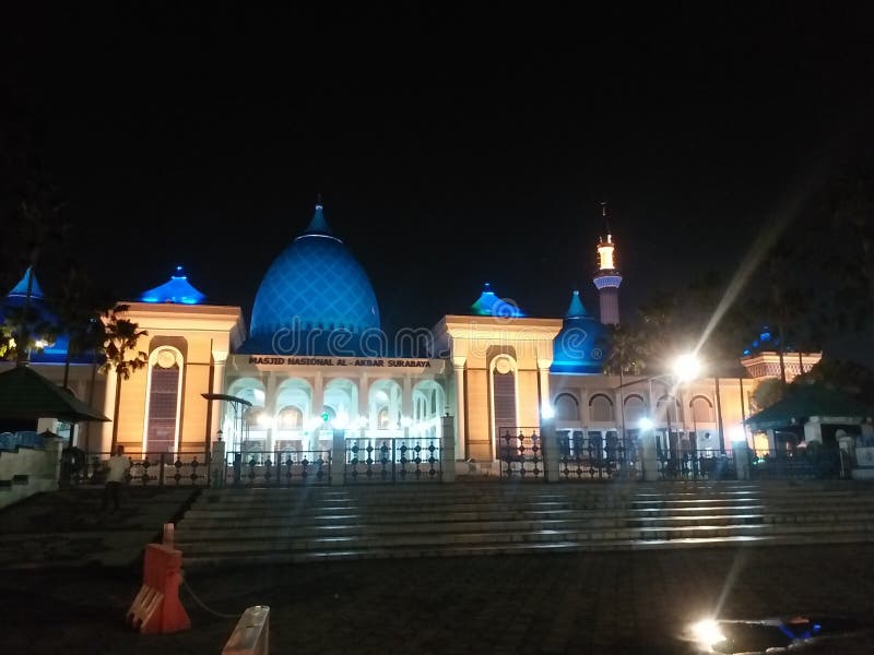 The Biggest Mosque in Surabaya East Java Indonesia Stock Photo - Image ...