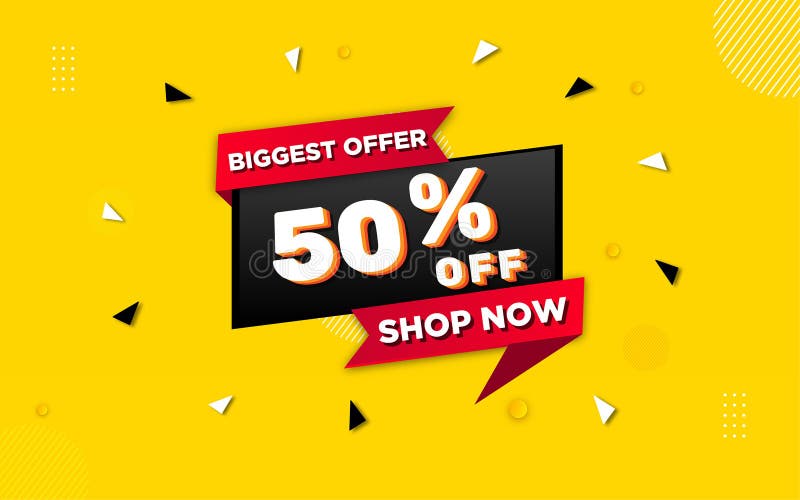 Biggest Offer Poster, Sale Banner Design Template with 3d Editable Text ...