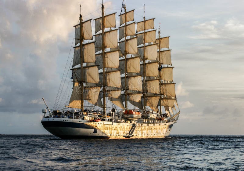 The Biggest Sailing Ship Clipper Stock Image - Image of adventure ...