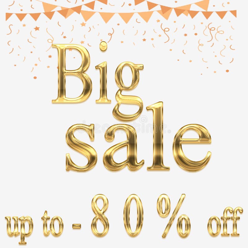 Biggest Weekend Sale Bright Banner Design, Vector Illustration -80 ...