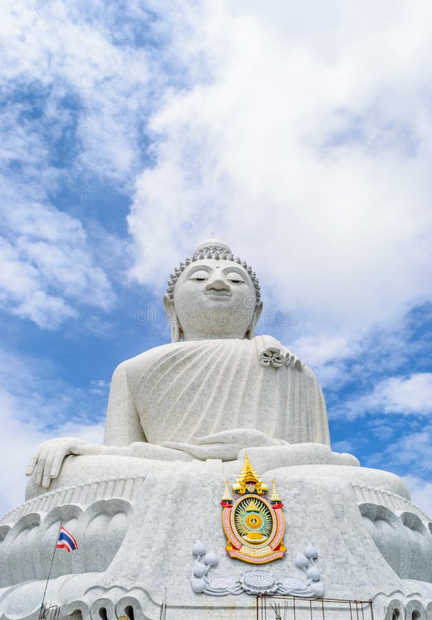 The Biggest White Holy Buddha in the World on Stock Photo - Image of ...