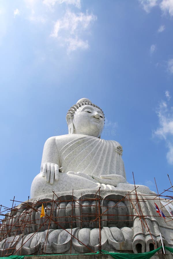 The Biggest White Holy Buddha in the World on Stock Photo - Image of ...