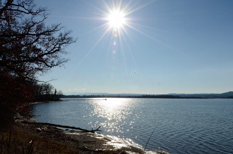 Bight Sunlight Shine at Lake Stock Photo - Image of pond, glow: 144471370