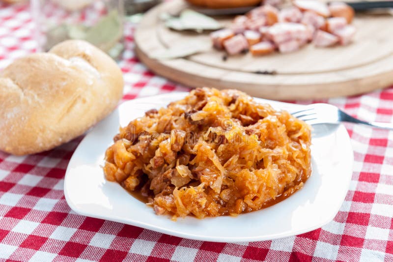 Bigos - Polish cuisine stock image. Image of carrots - 134046055