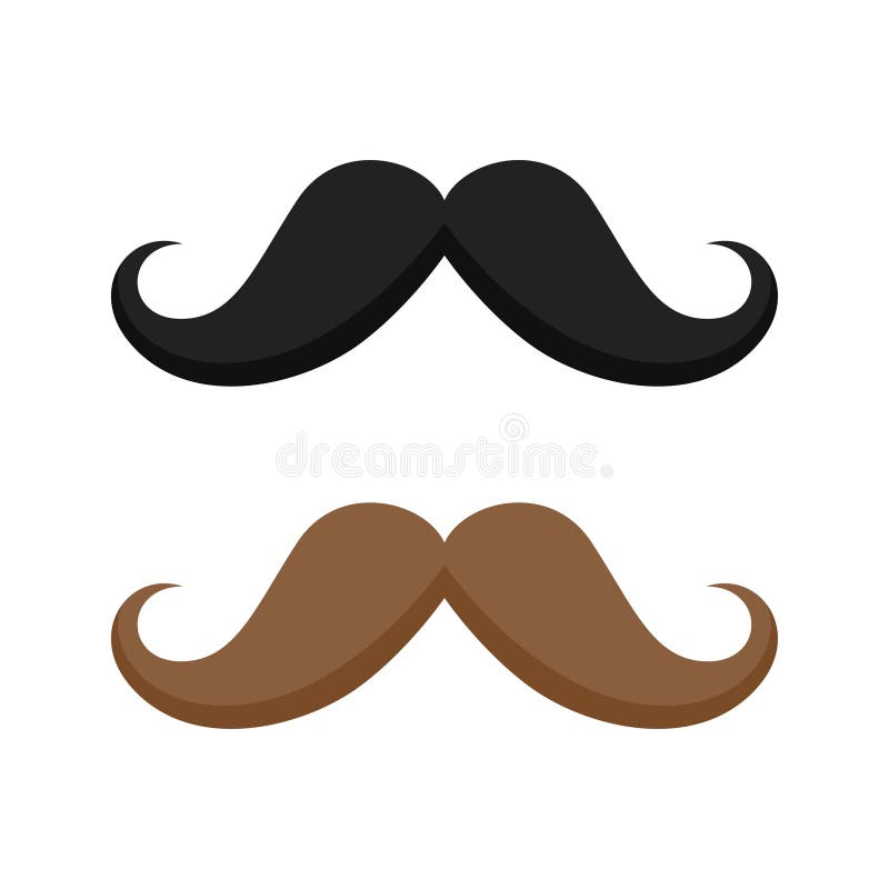 Bigote Aislado De Fondo Blanco Ilustración del Vector - Ilustración de ...