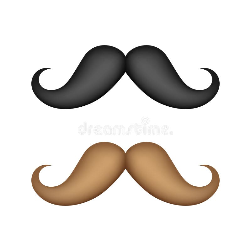 Bigote Aislado De Fondo Blanco Ilustración del Vector - Ilustración de ...