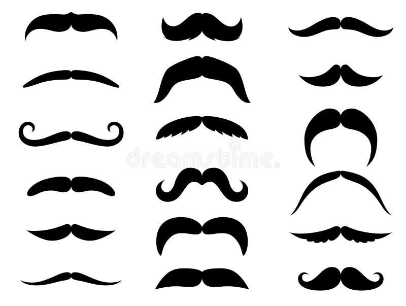 Siluetas de los bigotes ilustración del vector. Ilustración de forma ...