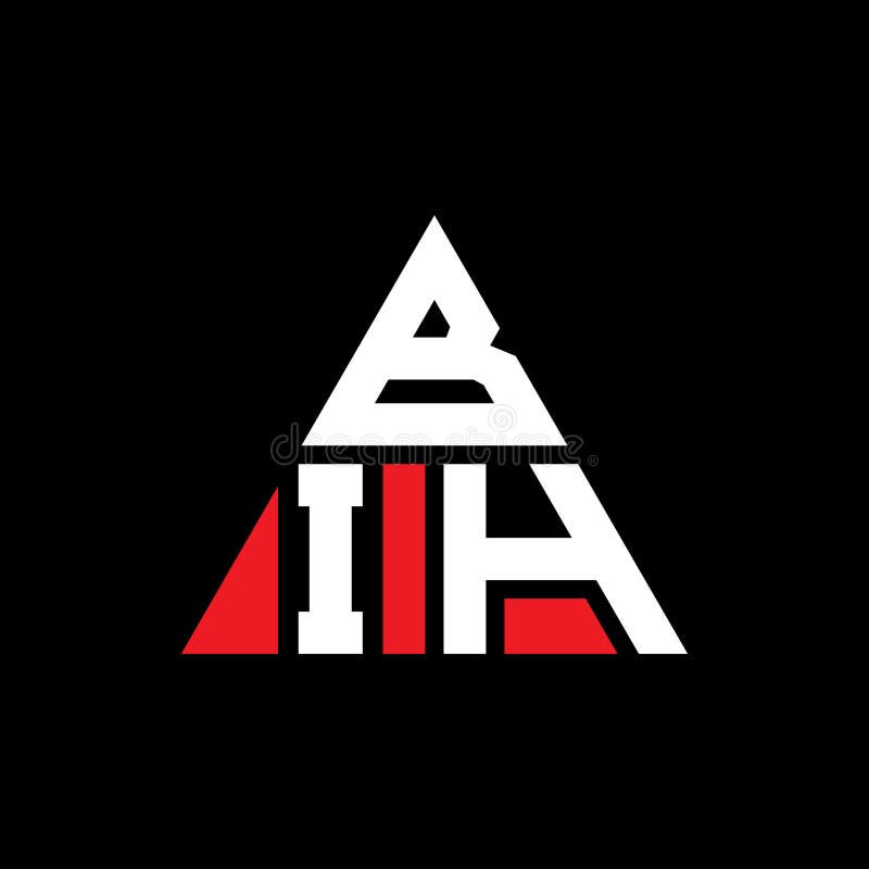 BIH Triangle Letter Logo Design with Triangle Shape. BIH Triangle Logo ...