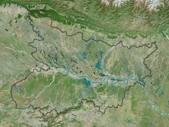 Bihar, India. High-res Satellite. No Legend Stock Image - Image of ...