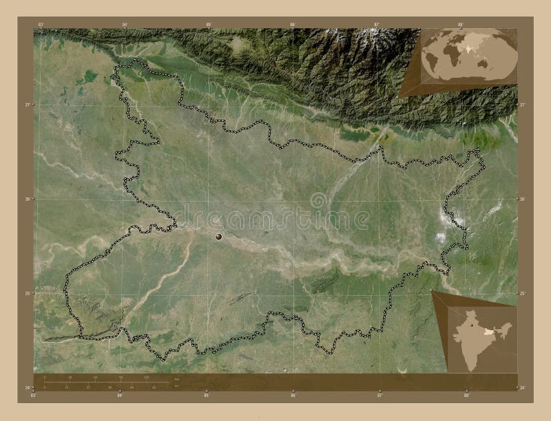 Bihar, India. Low-res Satellite. Capital Stock Illustration ...