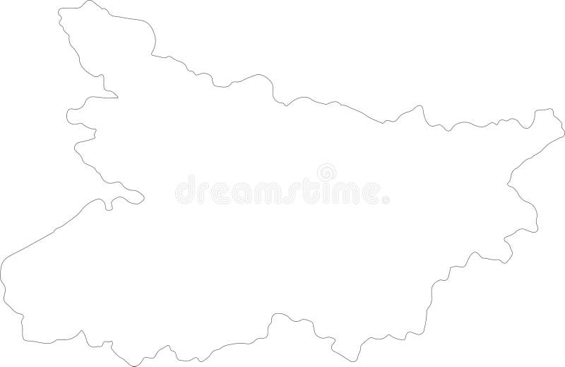 Bihar India outline map stock vector. Illustration of atlas - 317442700