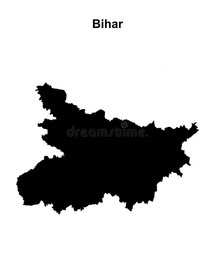 Bihar outline map stock vector. Illustration of icon - 360433589