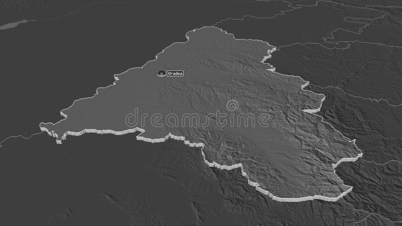 Bihor, Romania - Extruded with Capital. Bilevel Stock Illustration ...