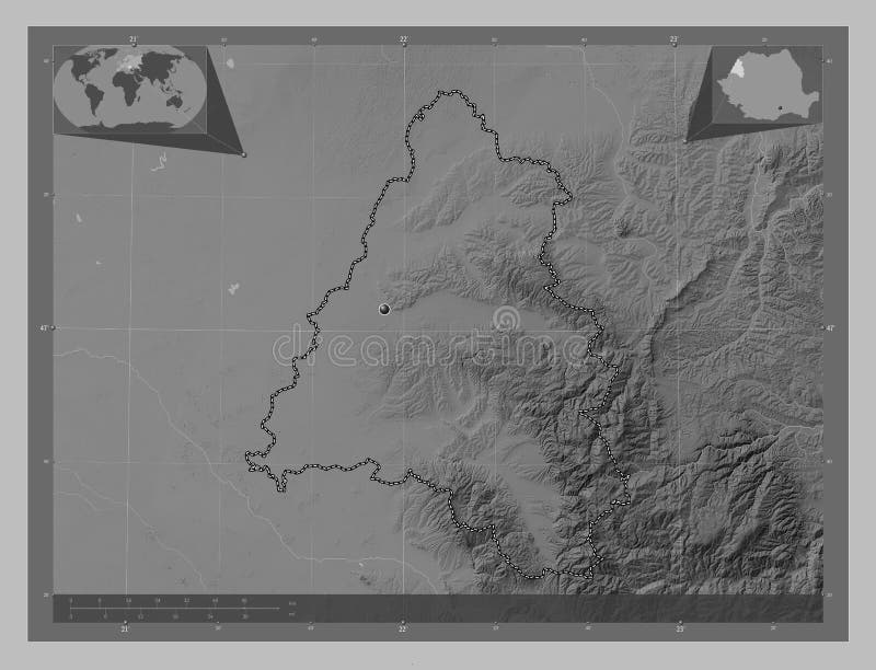 Bihor, Romania. Grayscale. Capital Stock Illustration - Illustration of ...