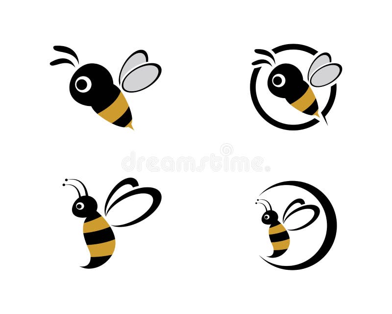 Symbool van vliegende bij vector illustratie. Illustration of vlucht ...