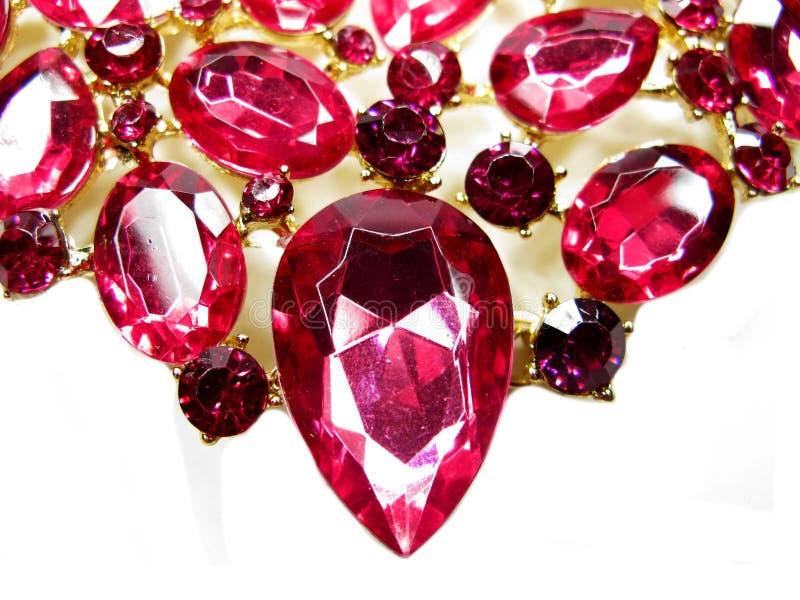 Bijou Rouge De Diamants De Saphir De Cristaux De Gemme Image stock ...