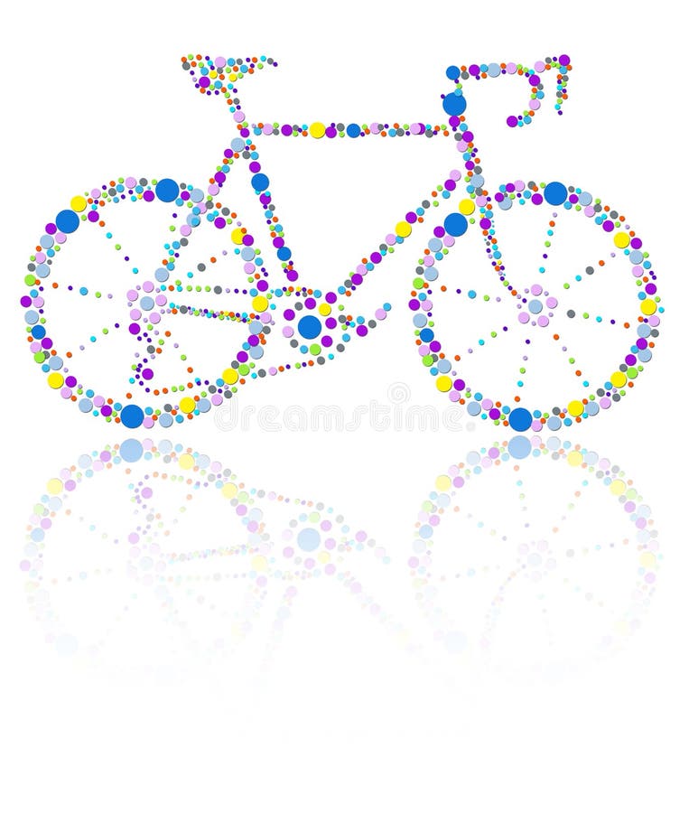 Bike stock illustration. Illustration of dots, colors - 29221657