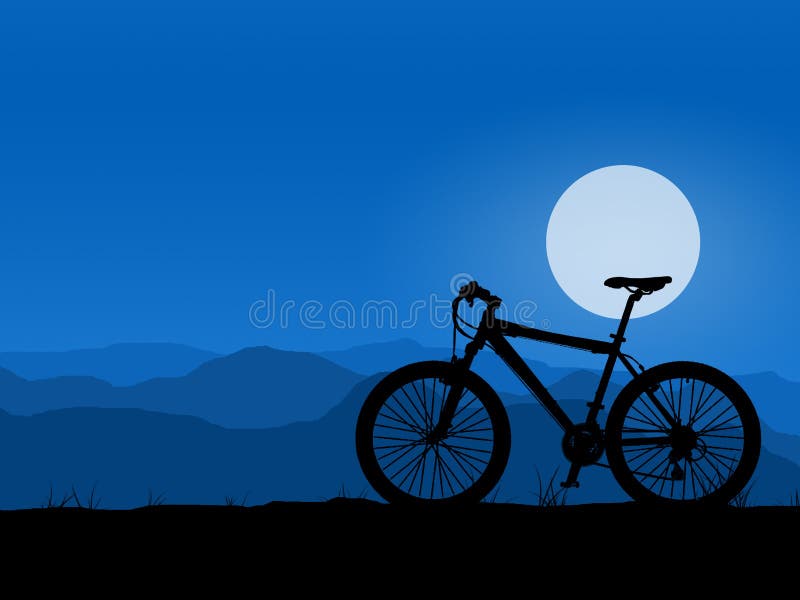 Bike Moon Silhouette Stock Illustrations – 374 Bike Moon Silhouette ...