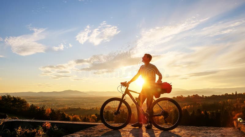 Bike Adventure in the Mountains Stock Image - Image of lifestyle ...