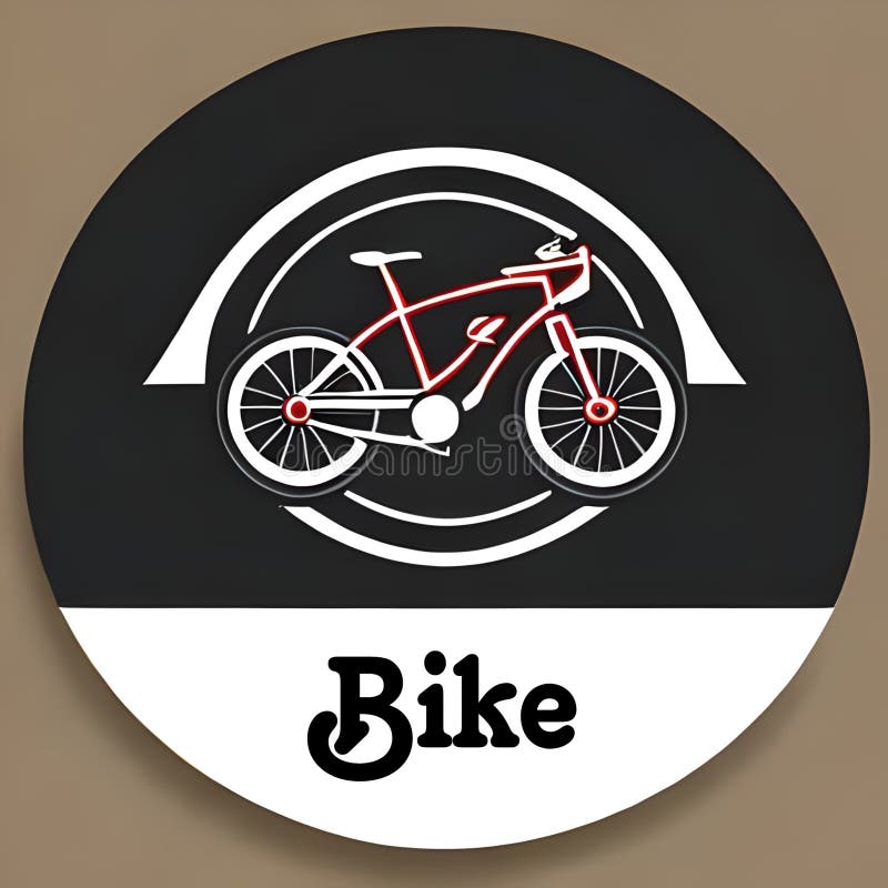 Bike Ai Art Minimalistic Logo Design Stock Illustration - Illustration ...
