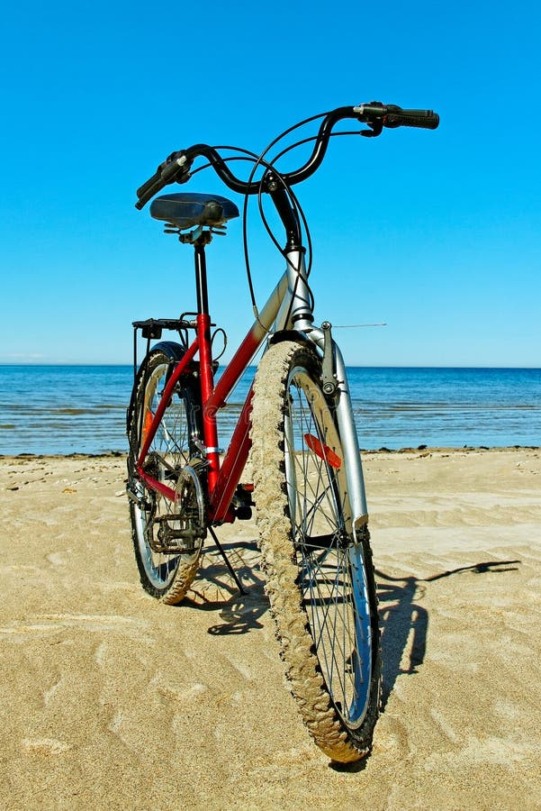 Bike on the beach. stock image. Image of bike, park, tour - 25559527