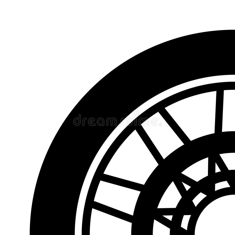 Bike Bicycle Car Wheel Icon Vector. Stock Illustration - Illustration ...