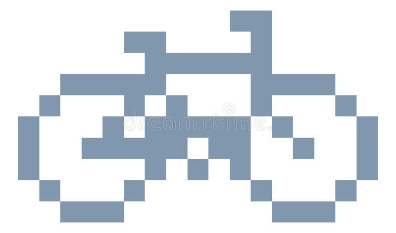 Bike or Bicycle Pixel 8 Bit Video Game Art Icon Stock Vector ...