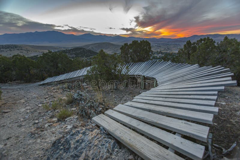 Wooden Berm on a Trail in the Hills Stock Image - Image of berm, danger ...