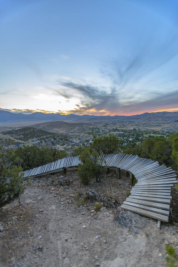 Bike Trail Berm on Trail in Mountains Stock Image - Image of obstacle ...