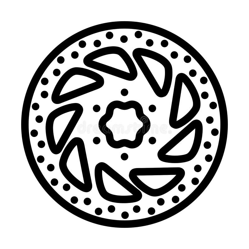 Bike Brake Disc Icon stock vector. Illustration of isolated - 223590081