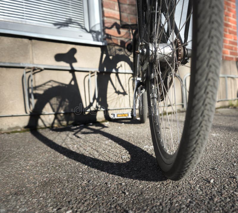 Bike casting shadow stock photo. Image of parked, sunlight - 51580916